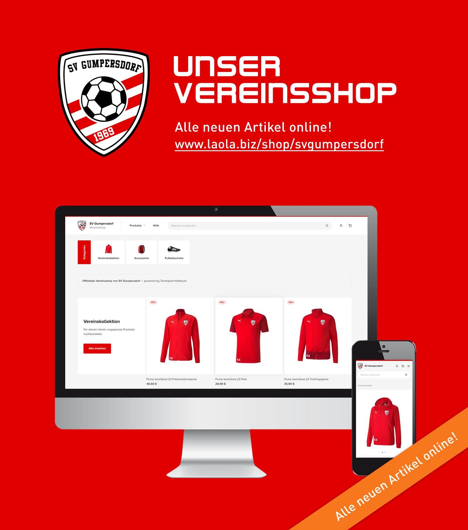 Unser Vereinsshop ist Online - SV Gumpersdorf